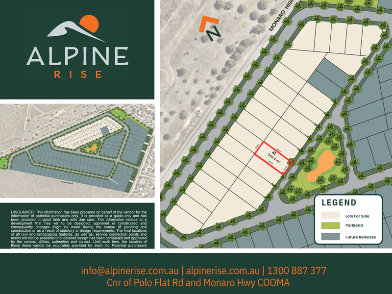 Alpine Rise Land Estate at Cnr of Polo Flat Rd and Monaro Hwy, Cooma ...